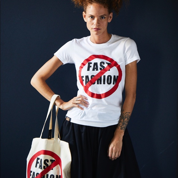 American Apparel | Tops | Antifast Fashion Tee And Tote | Poshmark